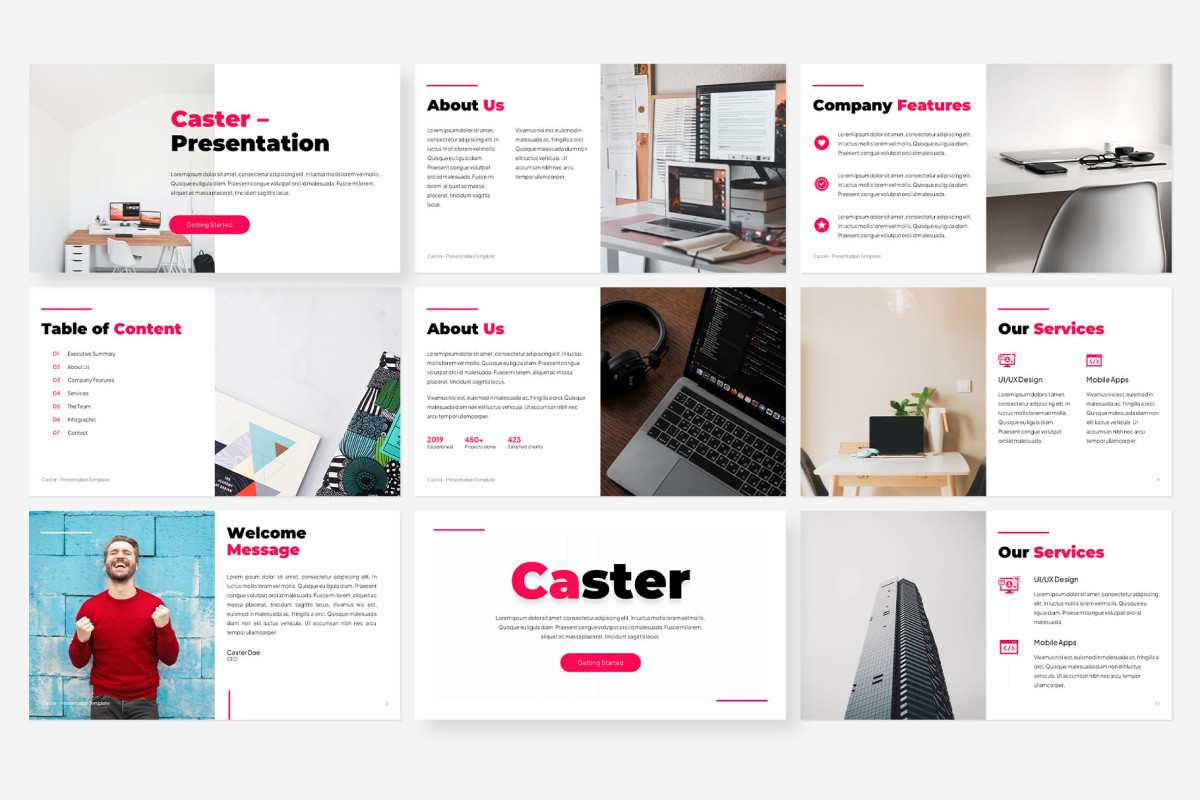 Caster - PowerPoint Presentation Template | Nulivo Market
